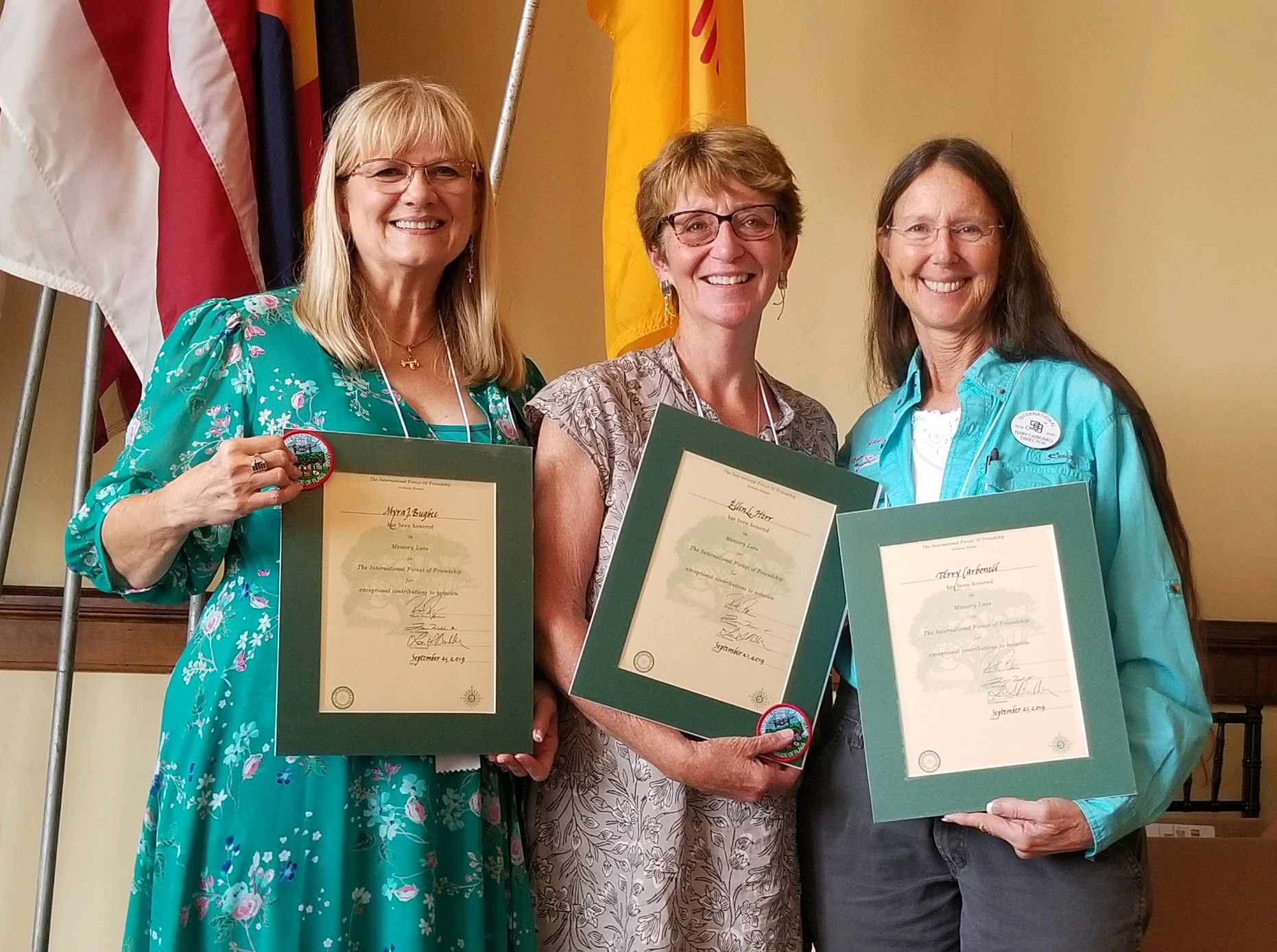 AOPA members inducted into International Forest of Friendship - AOPA