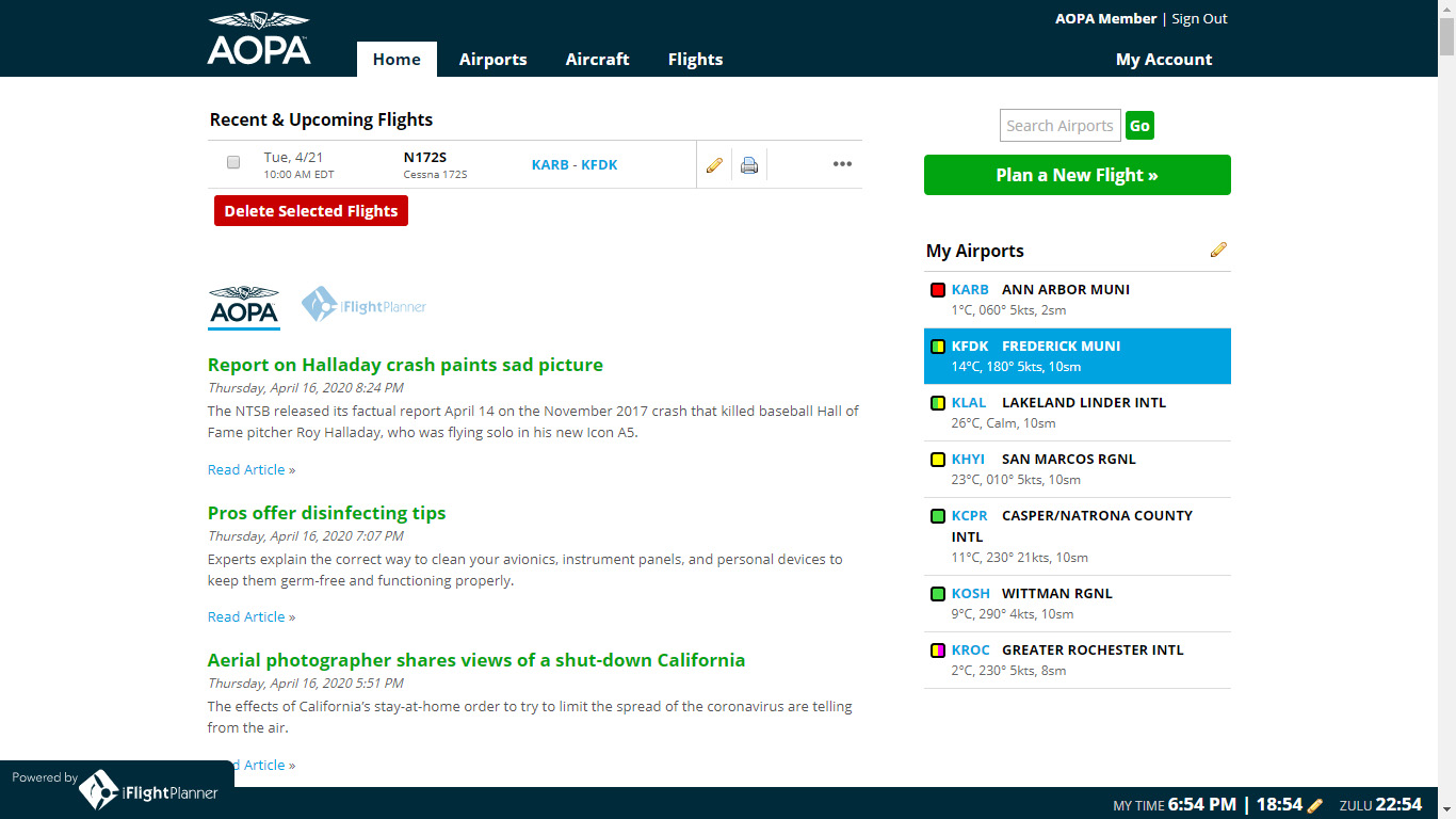 AOPA announces access to new flight planner - AOPA