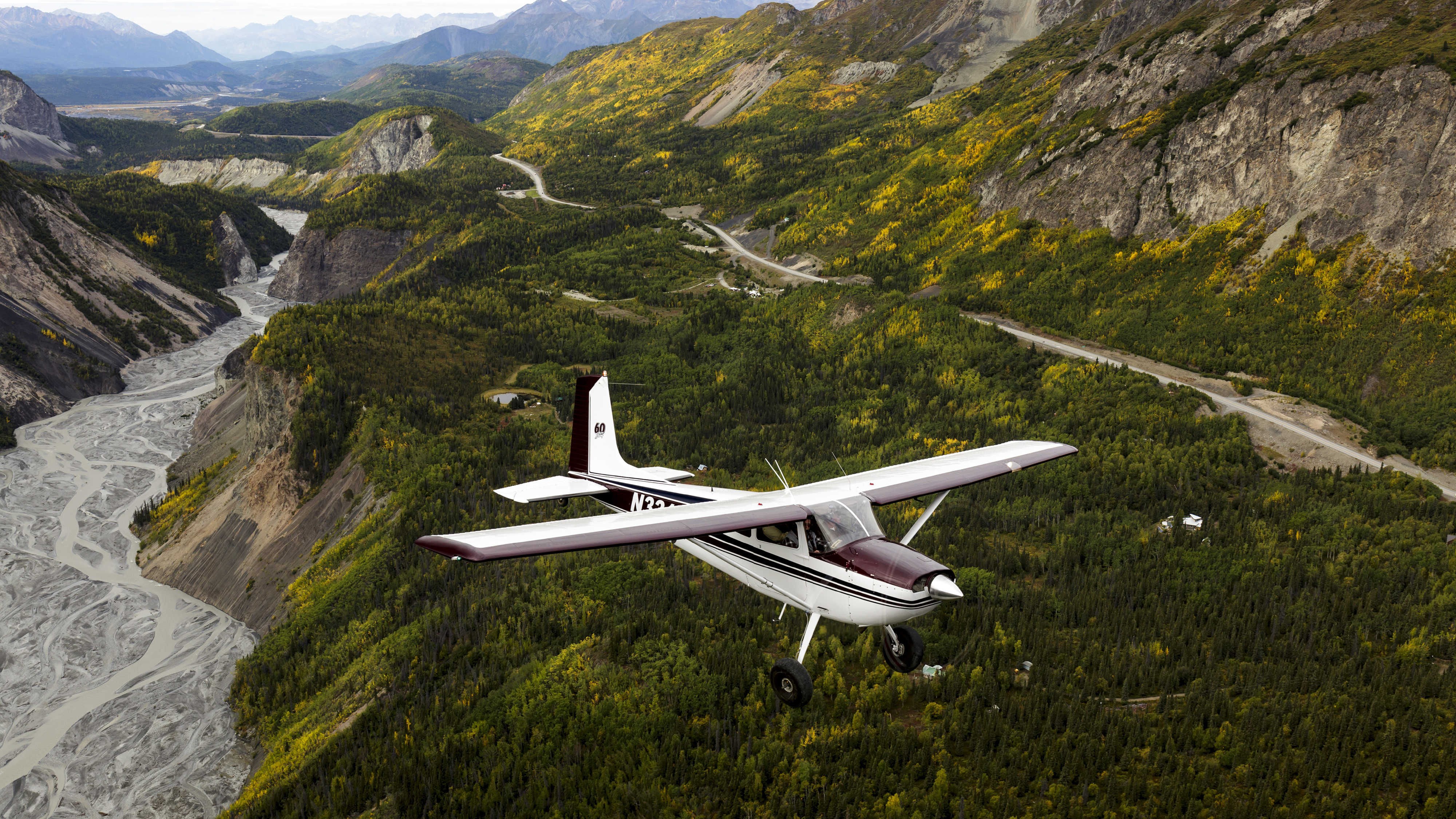 Alaska Backcountry Flying Bush Air Backcountry, Mountain, Canyon,
