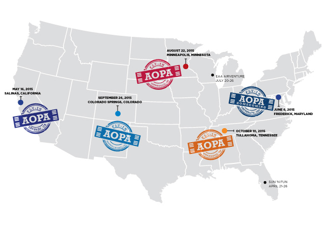 AOPA announces five new fly-in locations for 2015 - AOPA
