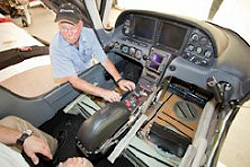 Sweeps airplane gets new airbag seatbelts - AOPA
